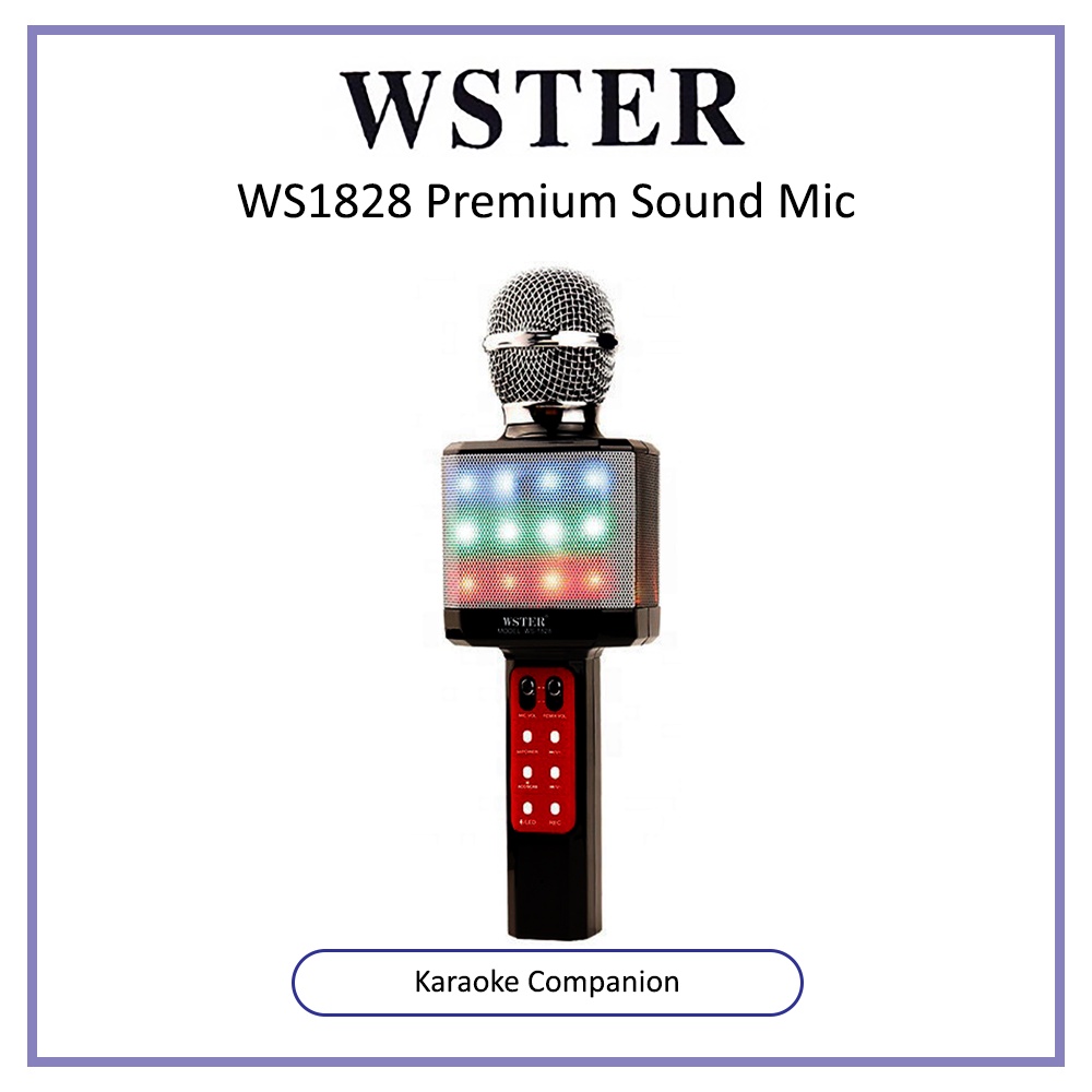 [Original] Wster WS1828 Karaoke Bluetooth Wireless Handheld Microphone ...
