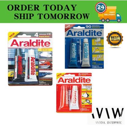 READY STOCK/ ARALDITE 5 MINUTES RAPID/ ARALDITE WOOD/ ARALDITE STEEL 4 ...