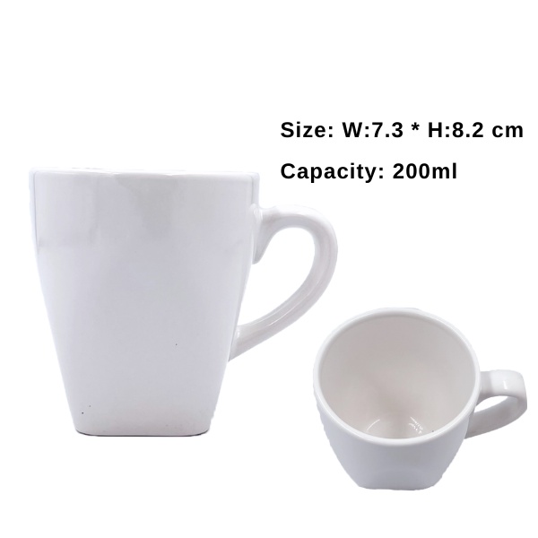 Doorgift Ceramic Plain White coffee cup tea mug cups coffee mugs small ...