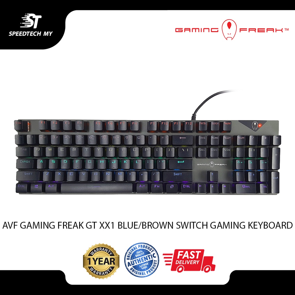 AVF GAMING FREAK XX1 GT XX1 BLUE SWITCH BROWN SWITCH MECHANICAL GAMING ...