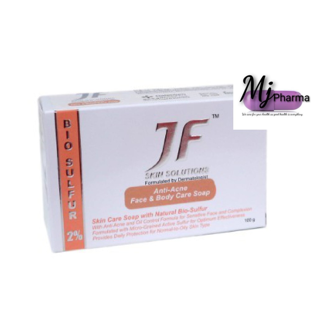 JF Skin Solutions Anti-Acne Face & Body Care Soap 100g for Pimples and ...