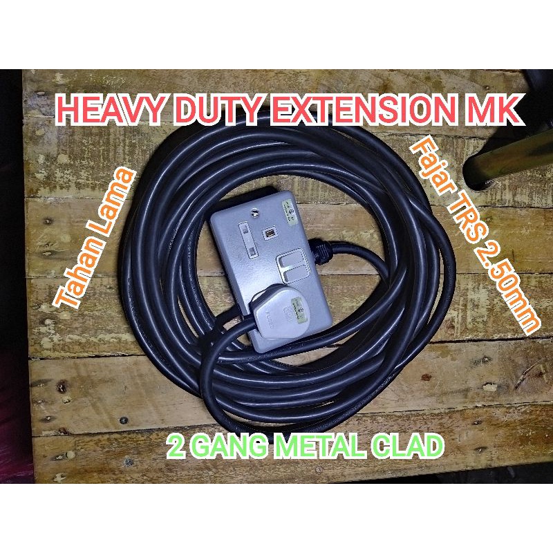 EXTENSION HEAVY DUTY MK 2 GANG METAL CLAD & TRS FAJAR 2.5MM(SUITABLE ... EXTENSION HEAVY DUTY MK 2 GANG METAL CLAD & TRS FAJAR 2.5MM(SUITABLE ...