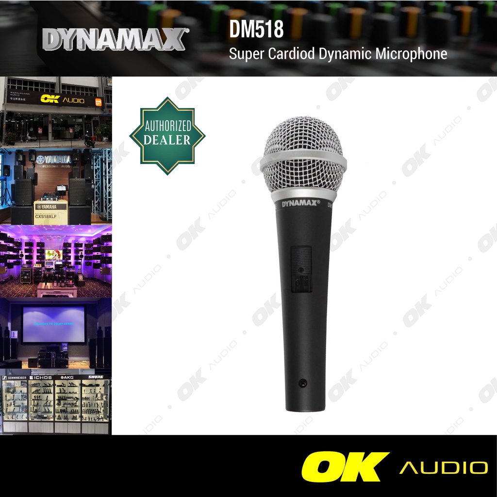 Dynamax DM518 Super-Cardiod Vocal Microphone 300ohm | Shopee Malaysia