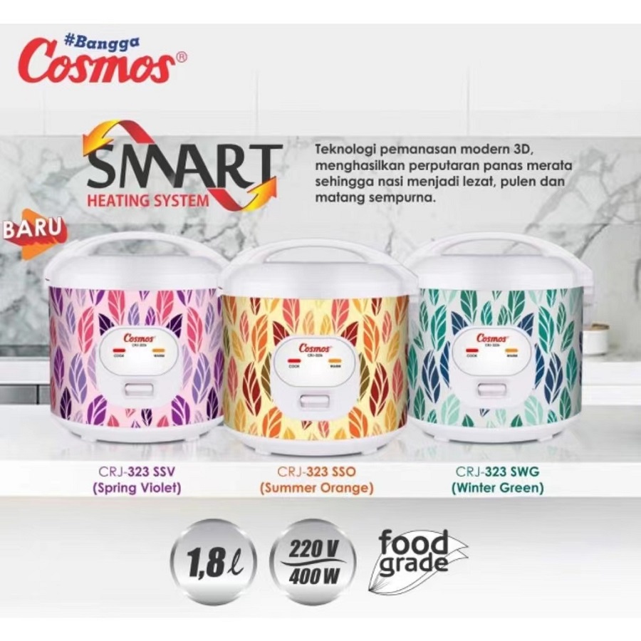 Rice COOKER MAGIC COM COSMOS 1,8L 1,8LITER CRJ323 CRJ 323 ANTI-STICK NEW MODEL | Shopee Malaysia