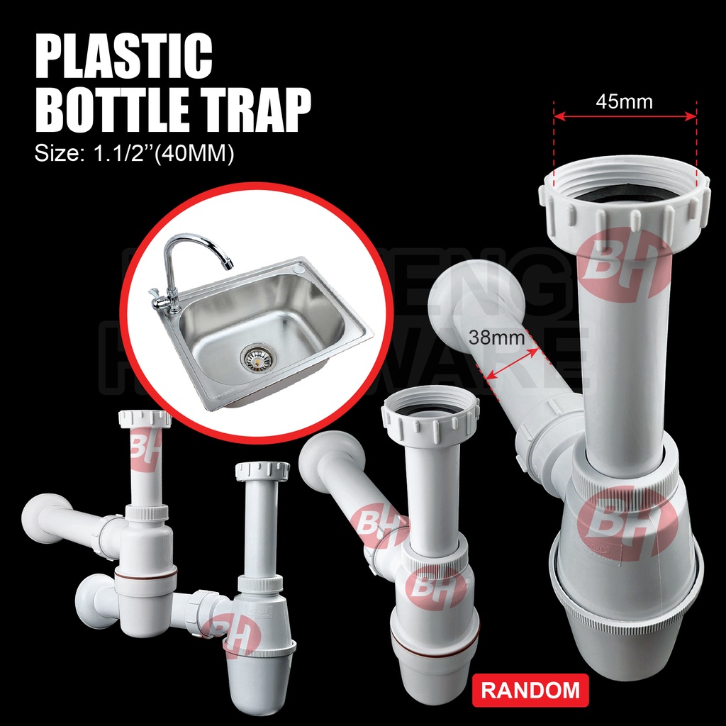 【Ready Stock in Malaysia】PLASTIC BOTTLE TRAP 1.1/4’’(32MM) & 1.1/2 ...