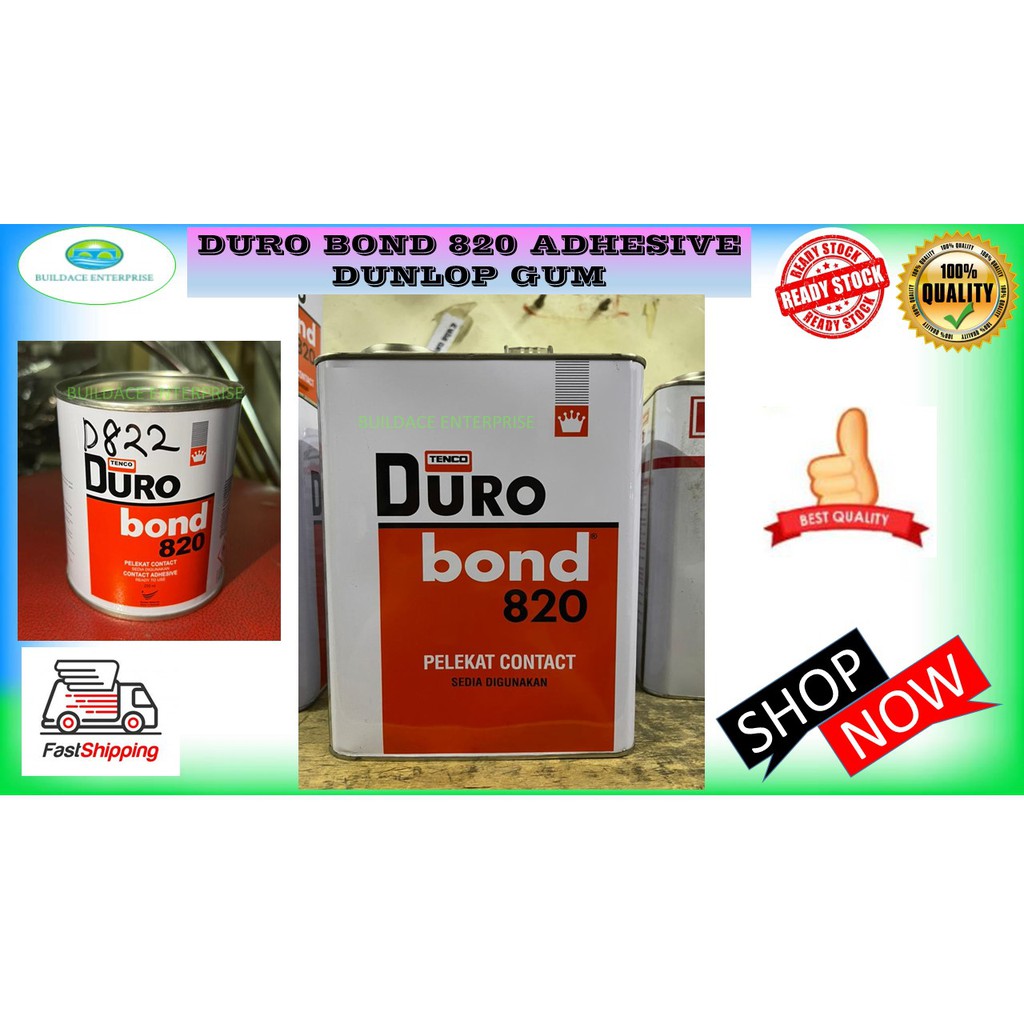 DUROBOND 820 CONTACT ADHESIVE 250ML & 3L FORMICA GUM YELLOW GLUE ...