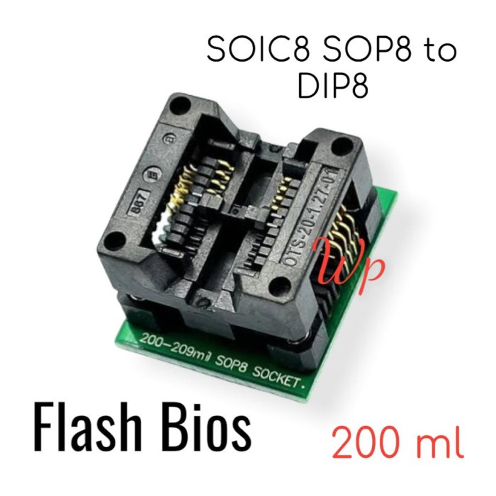 Socket SOIC8 SOP8 to DIP8 Programmer Adapter Socket Flash Bios IC Test ...