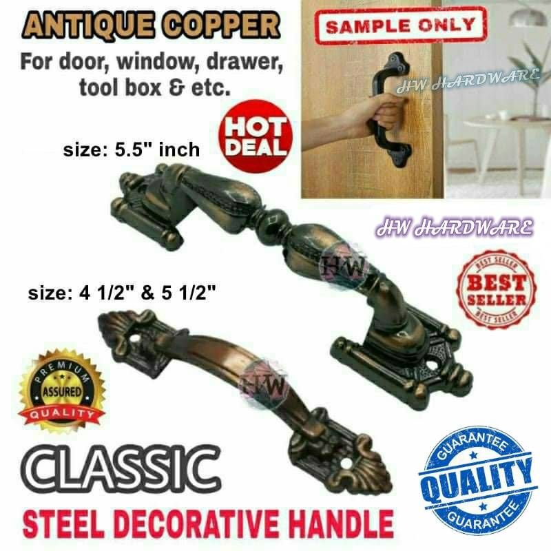PEMEGANG PINTU BESI CARBON STEEL / PEMEGANG TINGKAP / DOOR PULL ANTIQUE ...