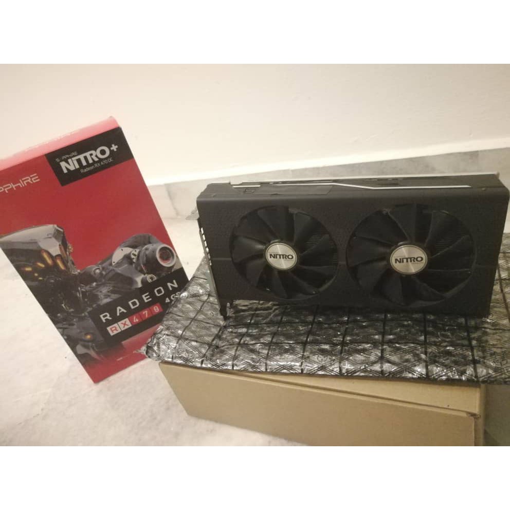 USED Sapphire Nitro Plus RX470 4gb Radeon AMD GPU Graphic Card 2048sp ...