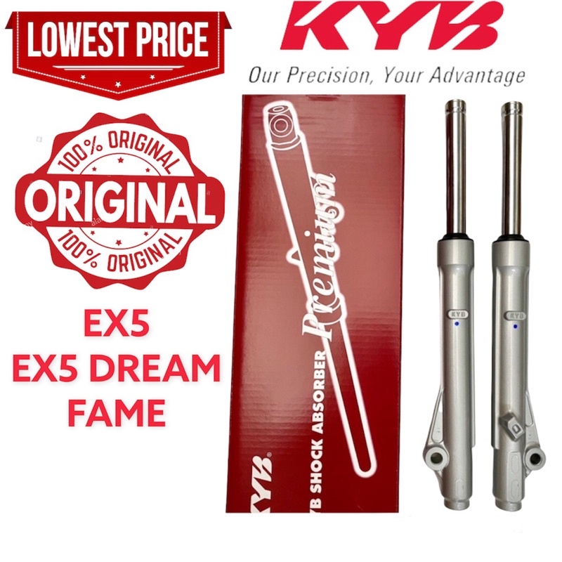 LIMITED TIME OFFER!! EX5 FAME/ EX5 DREAM 100% ORIGINAL KYB FRONT FORK SET DAMPER FORK DEPAN ...