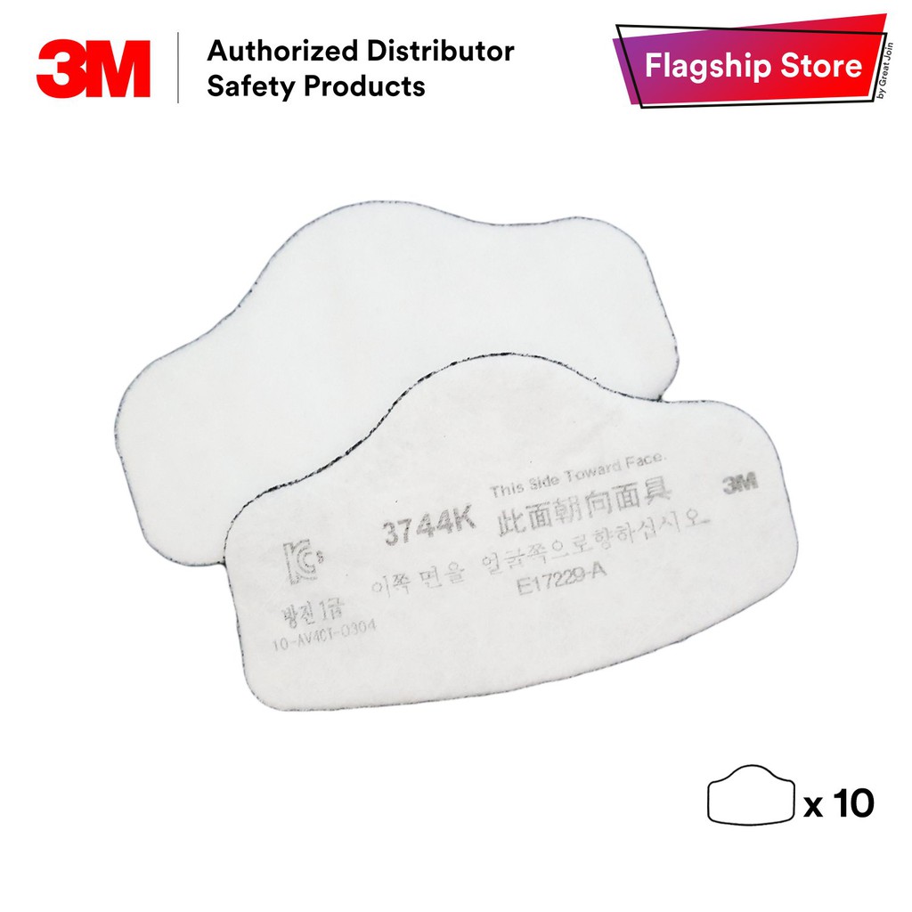 3M 3744 Particulate Filter For use with 3M 3700 Filter Holder (10 Pcs ...