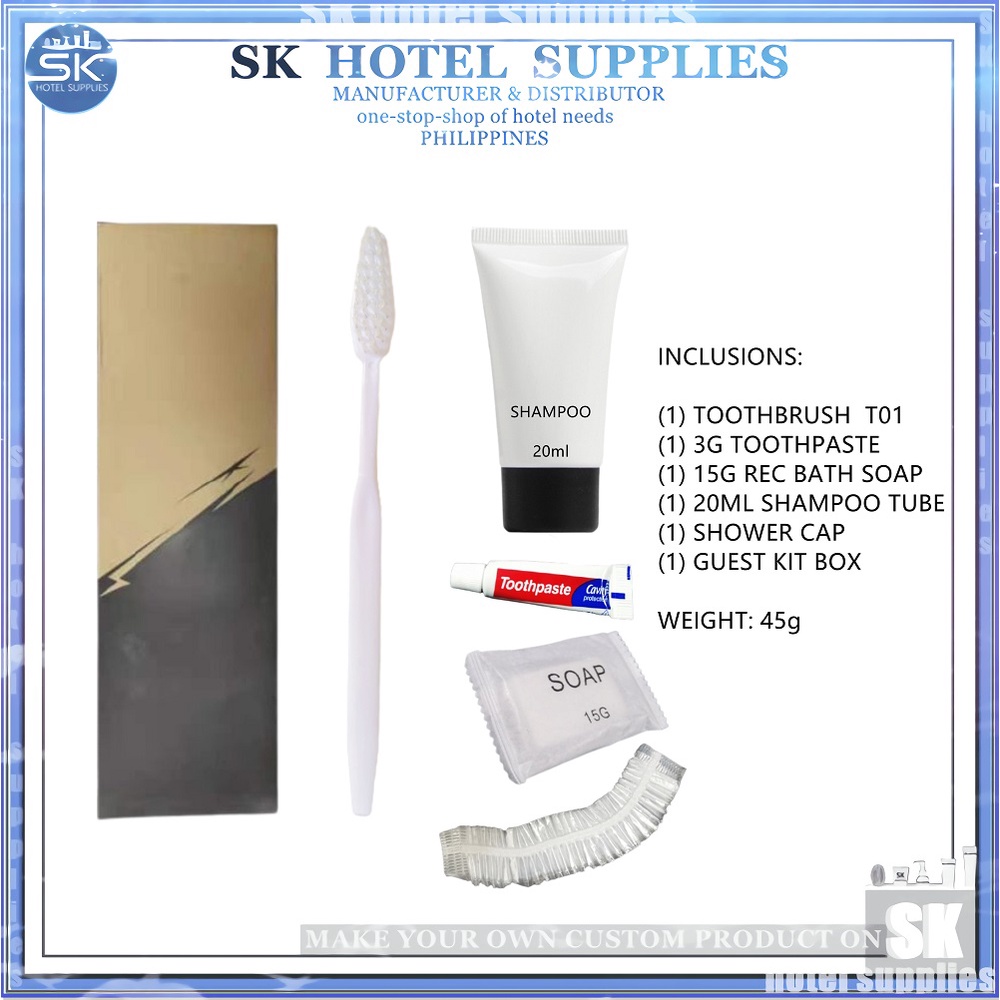 100sets hotel guest amenity kit shampoo tube with shower cap pang ...