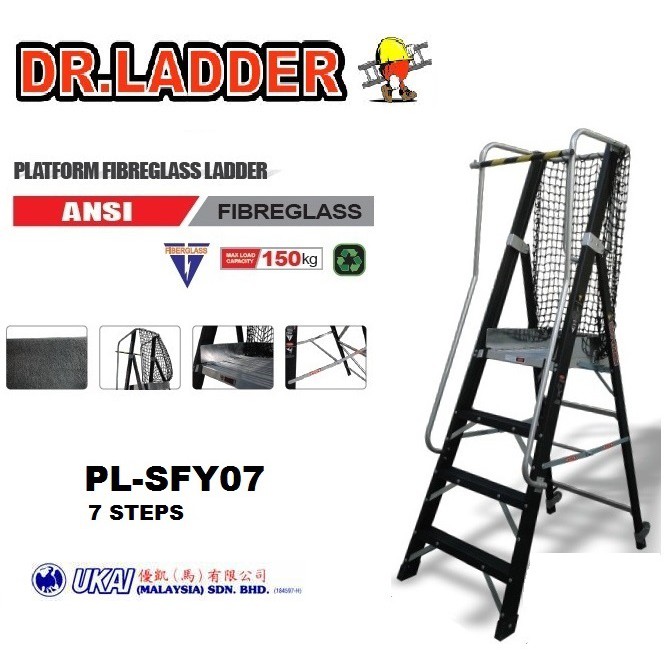 FIBREGLASS PLATFORM LADDER 7 STEPS " DR LADDER " | Shopee Malaysia
