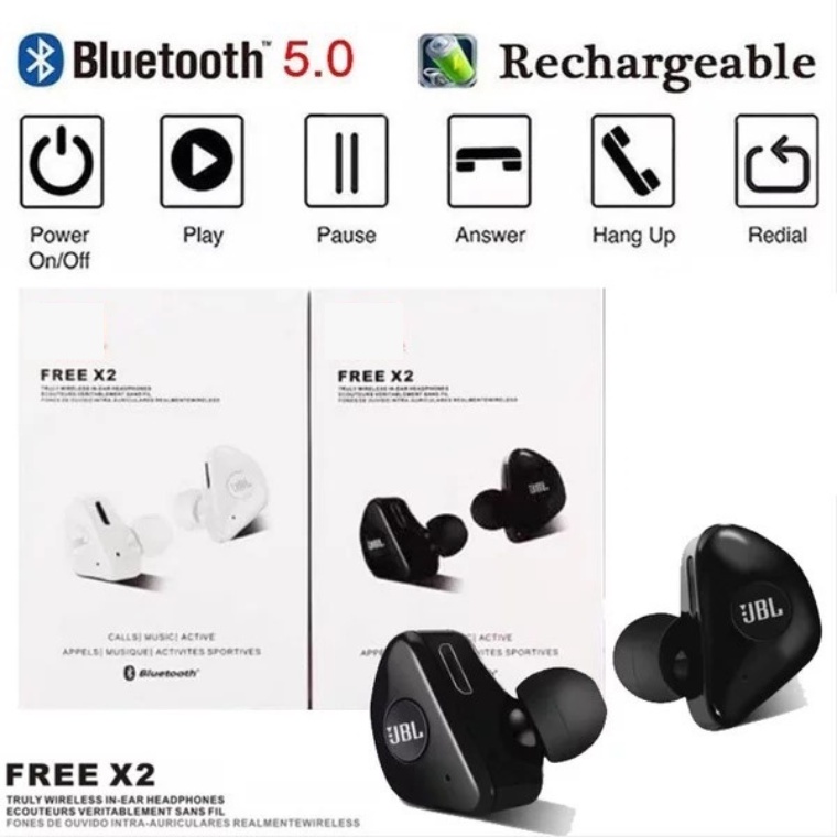 FREE X2 Wireless Bluetooth Earphone Bass Earphone Sport Earphone ...