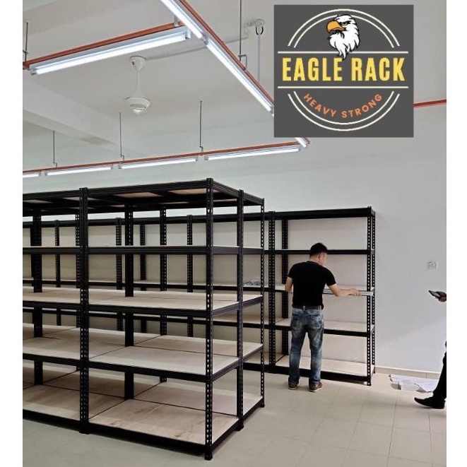 HEAVY DUTY RACK (250KG/PERLEVEL) 🖤🖤 BLACK🖤🖤 BOLTLESS RACK | Shopee Malaysia