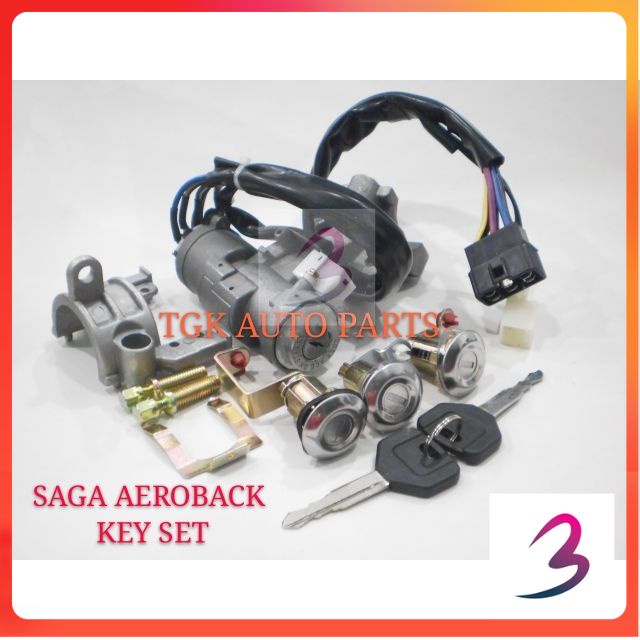 PROTON SAGA AEROBACK ISWARA AEROBACK STARTER KEY WITH DOOR KEY LOCK SET ...