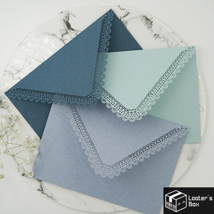 [16.1 x 11.2cm] Premium Elegant Die-cut Lace Envelope for Letter, Gift ...