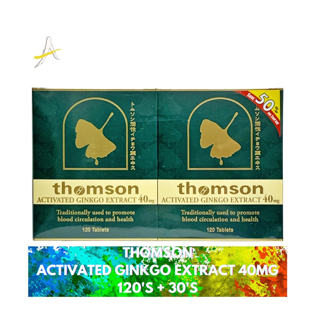 Thomson Activated Ginkgo Extract 40mg Tablets 120's + 120's | Shopee ...