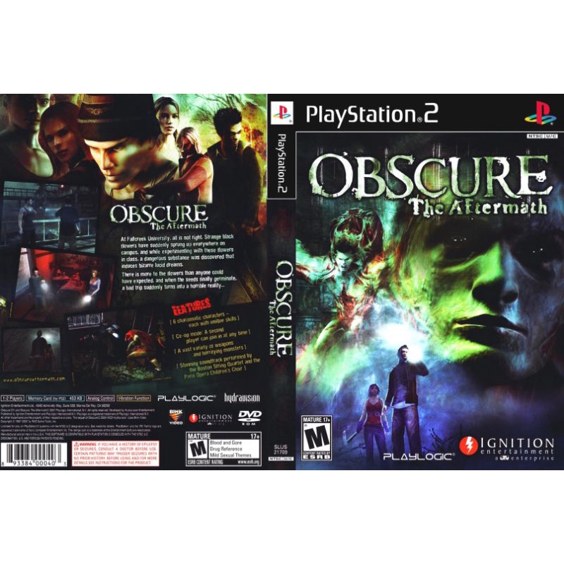 PS2 CD DVD GAMES (Obscure: The Aftermath) English Version | Shopee Malaysia