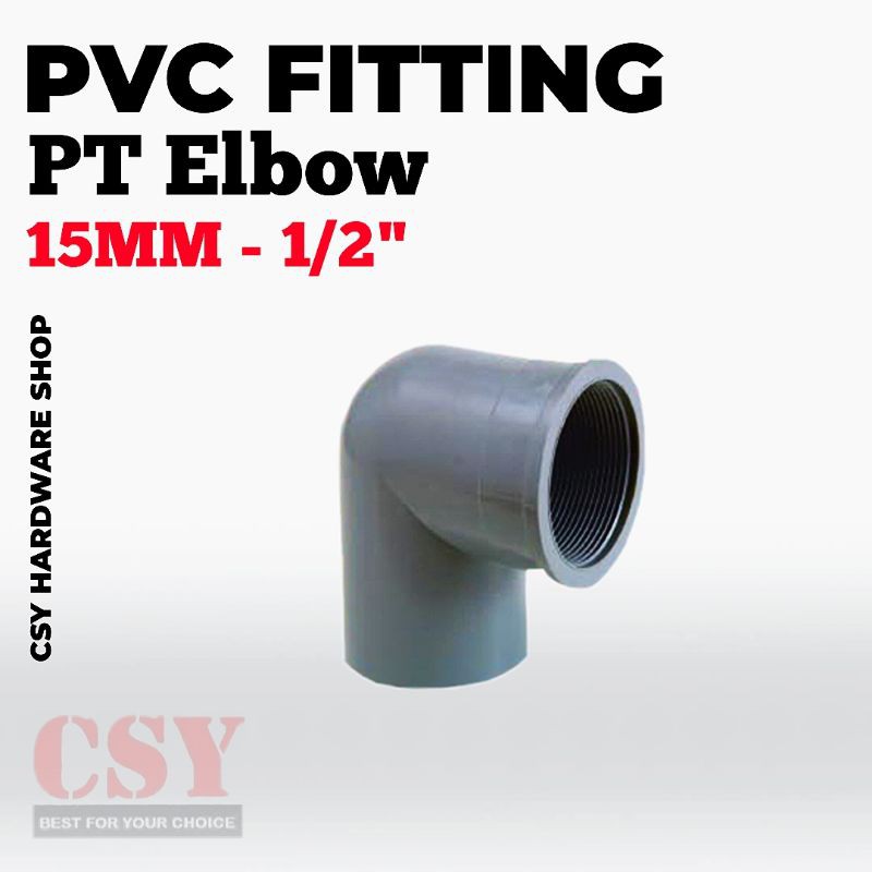 PVC Fitting PT Elbow 15mm (1/2'') / Penyambung Paip PVC PT Elbow | Shopee Malaysia