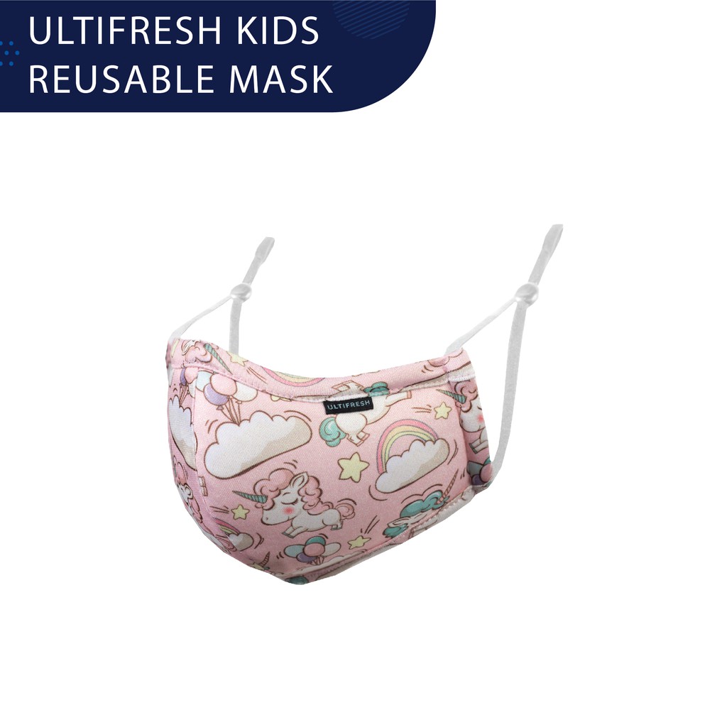 Ultifresh Kids 3 Ply Reusable Mask Topeng Boleh Digunakan Semula Kanak ...
