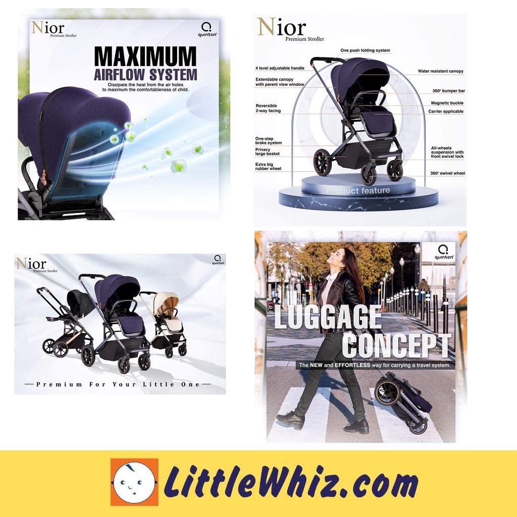 Quinton Nior Stroller | 0-22kg | 1 Year Warranty | Shopee Malaysia