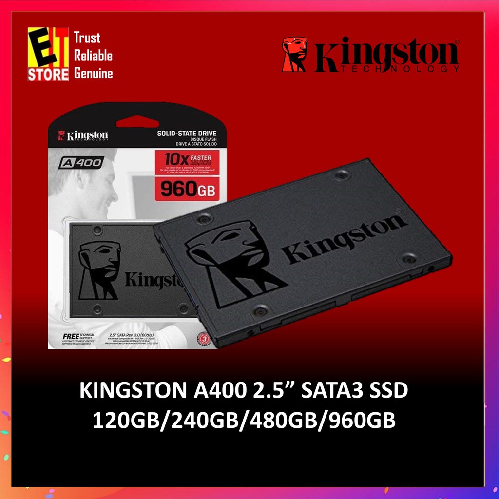 Kingston A400 240GB / 480GB / 960GB SSD SATA3 2.5 (SA400S37/120G SA400S37/240G SA400S37/480G ...