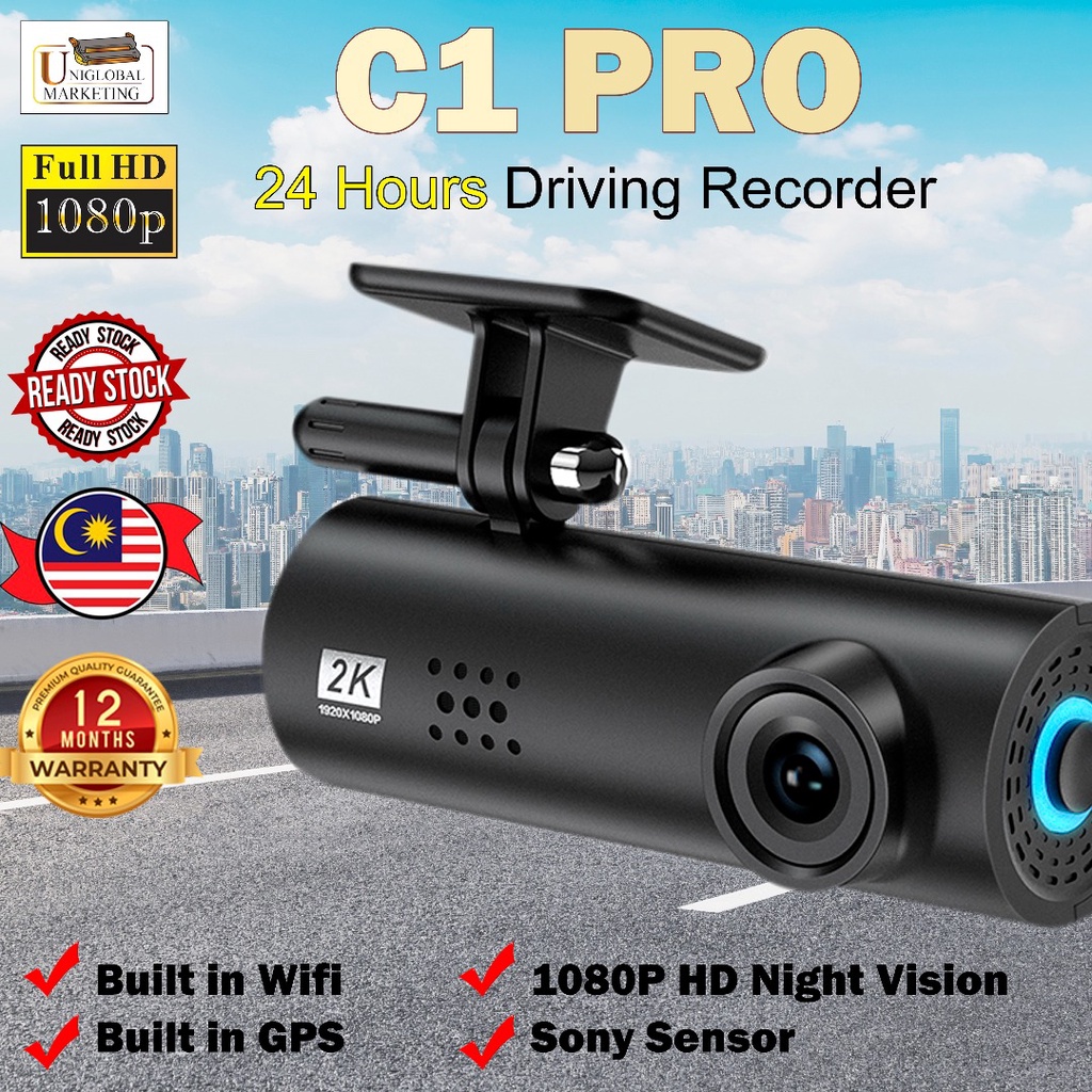 C1 PRO Dash Cam Smart Mini Full HD 1080 WiFi 24 Hours Hidden DVR Camera ...