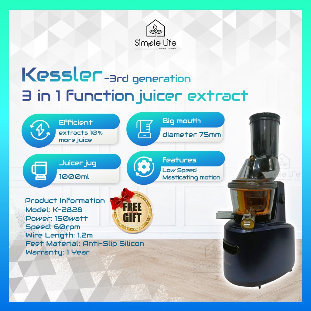 Juicer Slow Juicer Kessler 3rd Generation 3 IN 1 Function Juicer ...