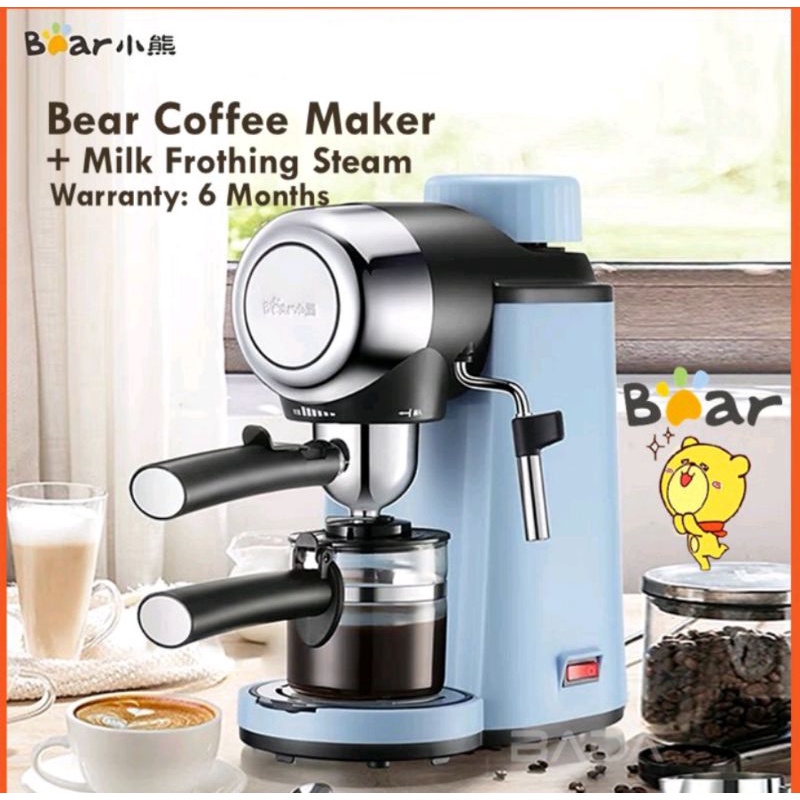 BEAR Original Coffee Maker + Milk Frothing Steam coffee machine ...