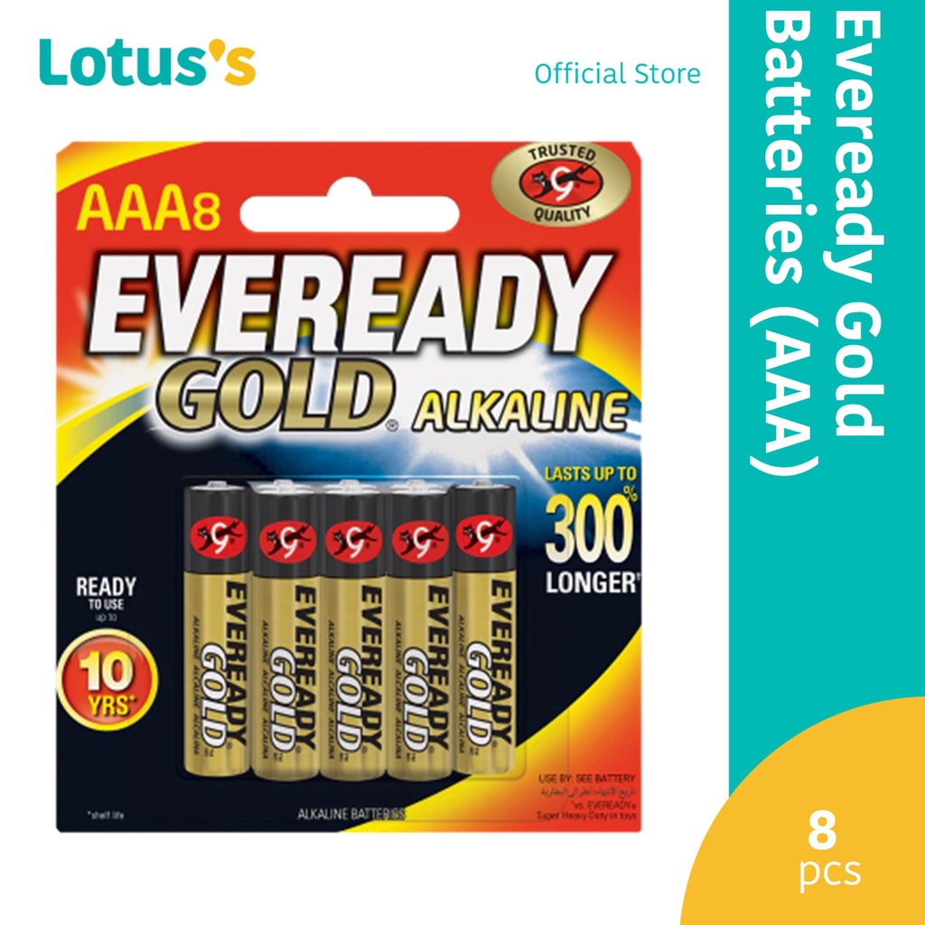 Eveready AAA Gold Batteries (8 Pcs) | Shopee Malaysia