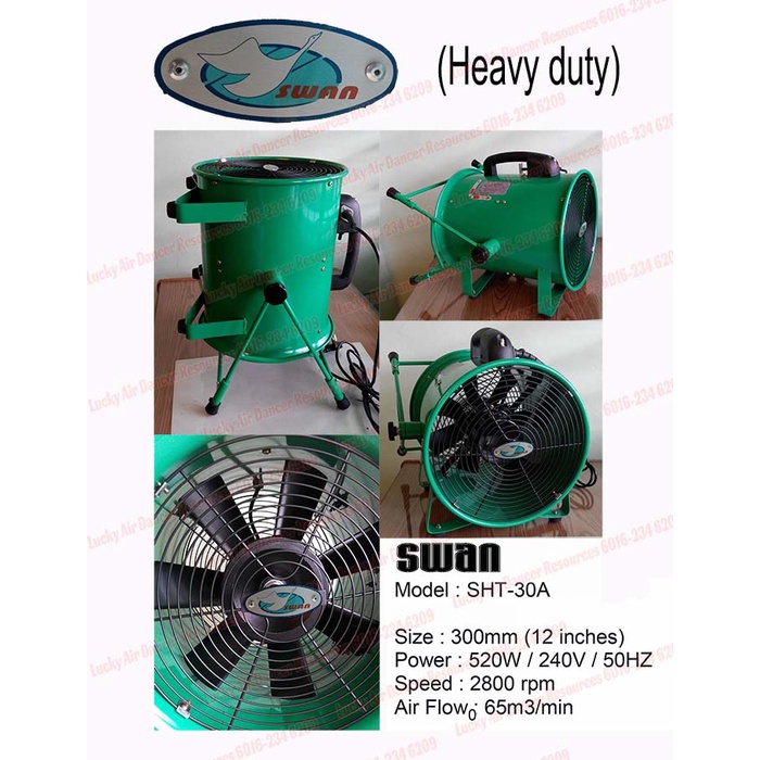 SWAN SHT-30A 12" (300mm) Air Blower , Air Ventilation Fan , Sky Dancer ...