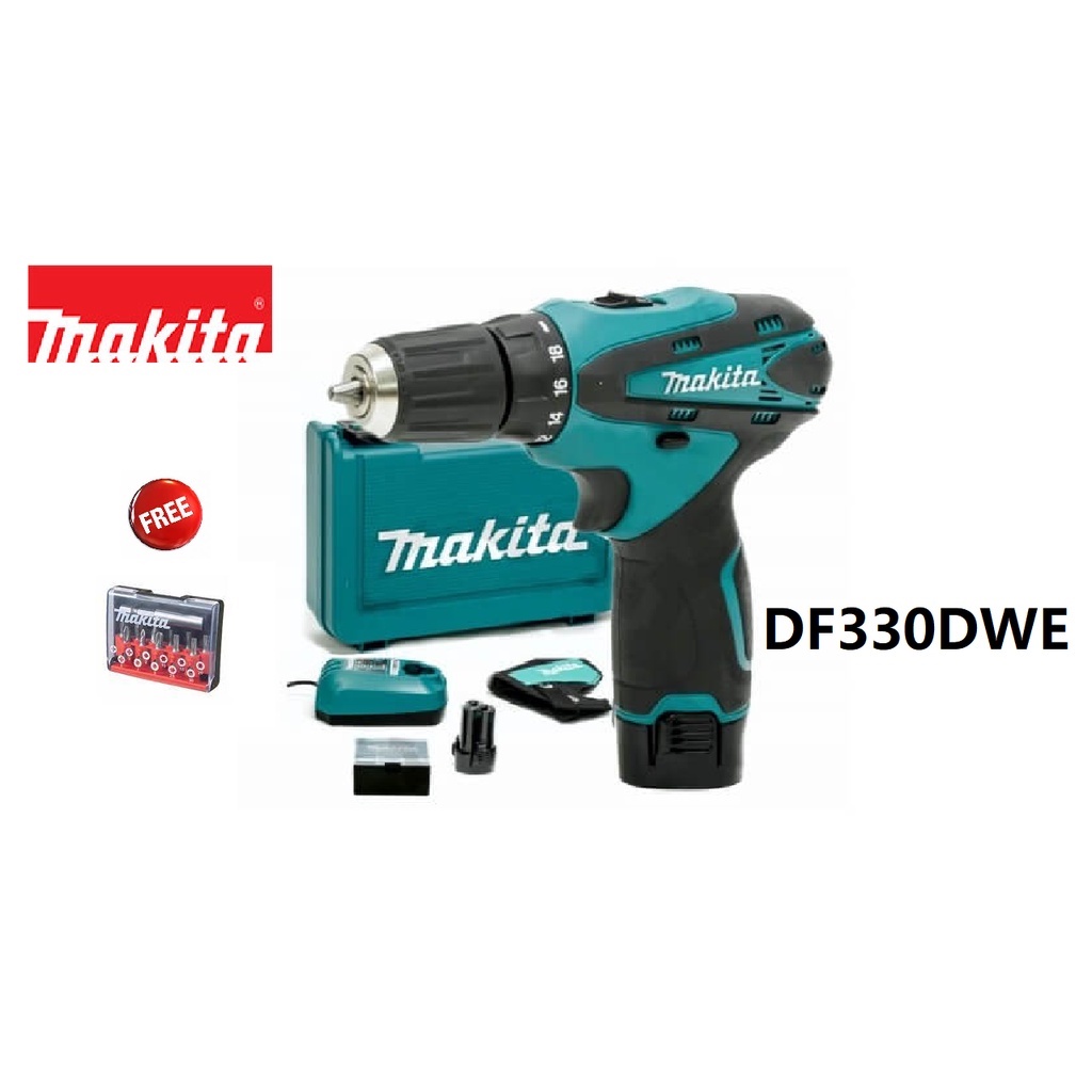Makita DF330DWE 10mm (3/8") 10.8V Cordless Driver Drill | Shopee Malaysia