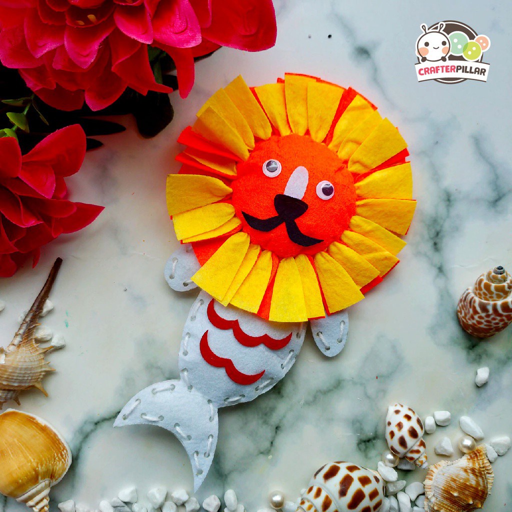 Singapore National Day Merlion Felt Puppet Felt Craft | Shopee Malaysia