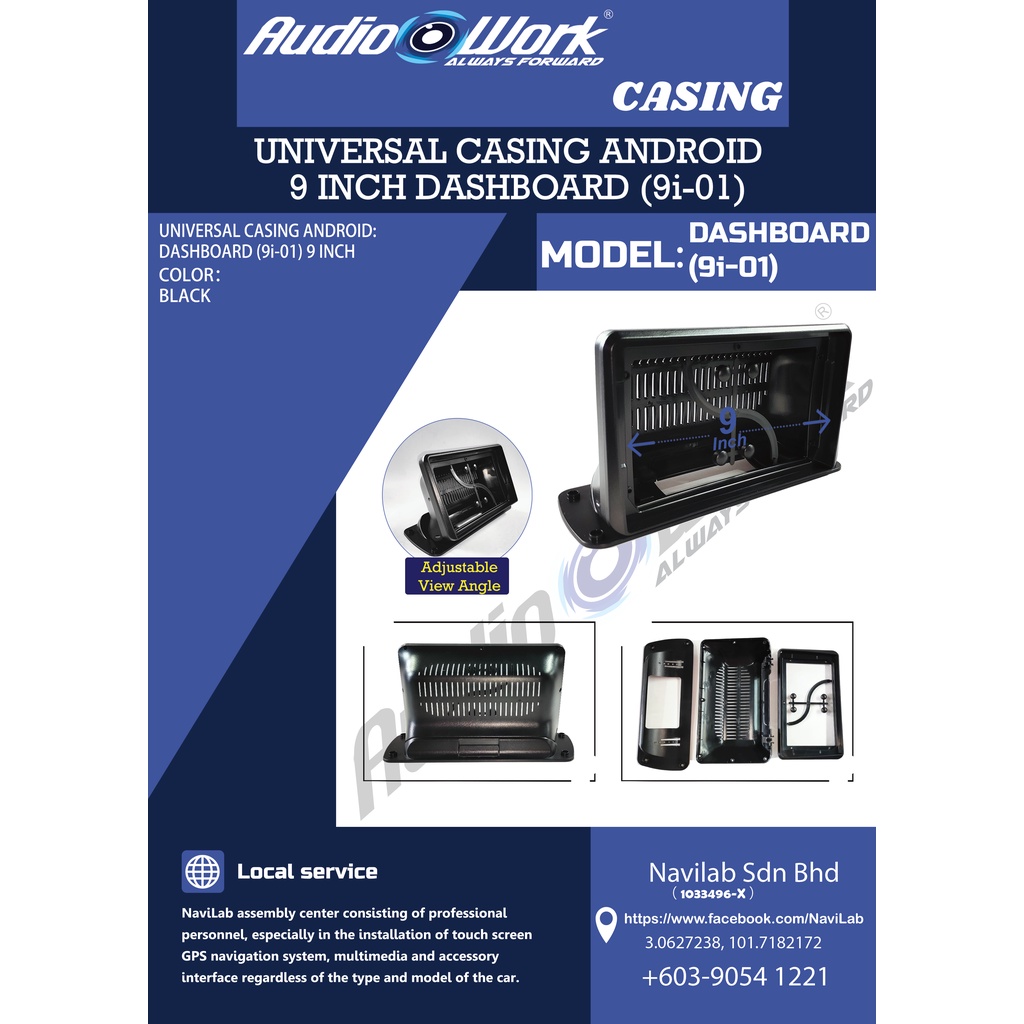 Universal Android Player Casing 9 Inch / 10 Inch Dashboard Adjustable ...