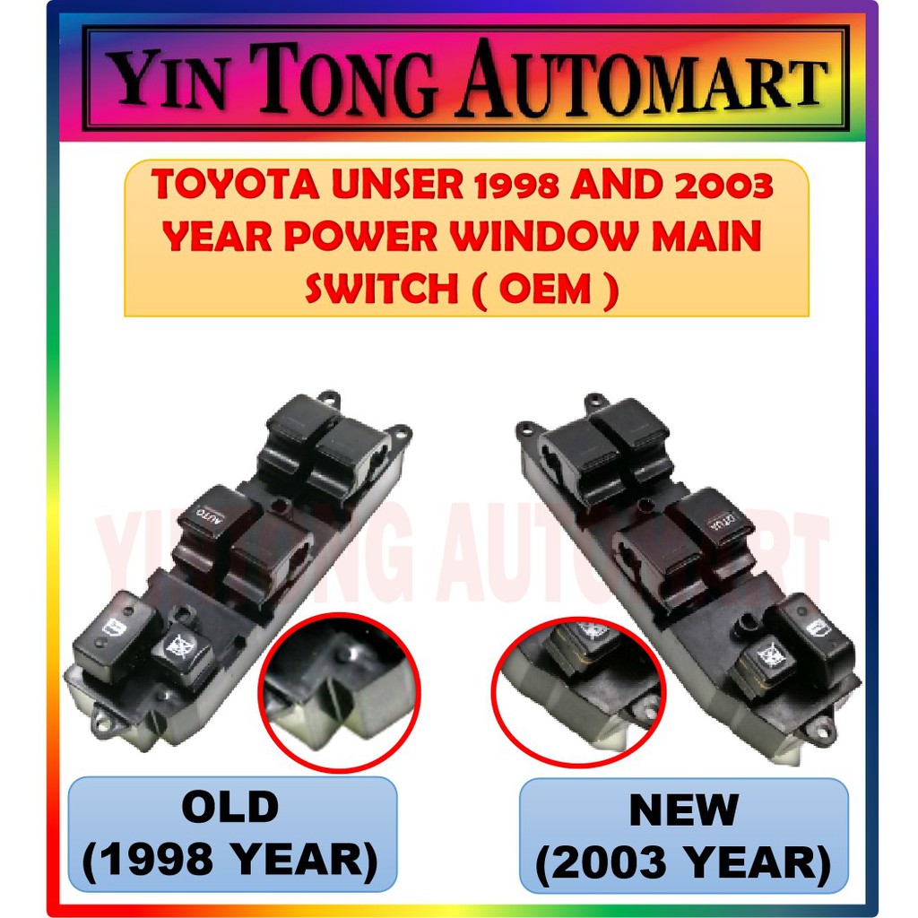 Toyota Unser 1998-2003 Year Power Window Main Master Switch ( OEM ...