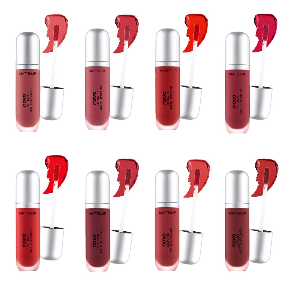 NOVO VELVET LIP ICE CREAM ULTRA HD MATTE LIP COLOR LIPSTICK PROTECTOR ...
