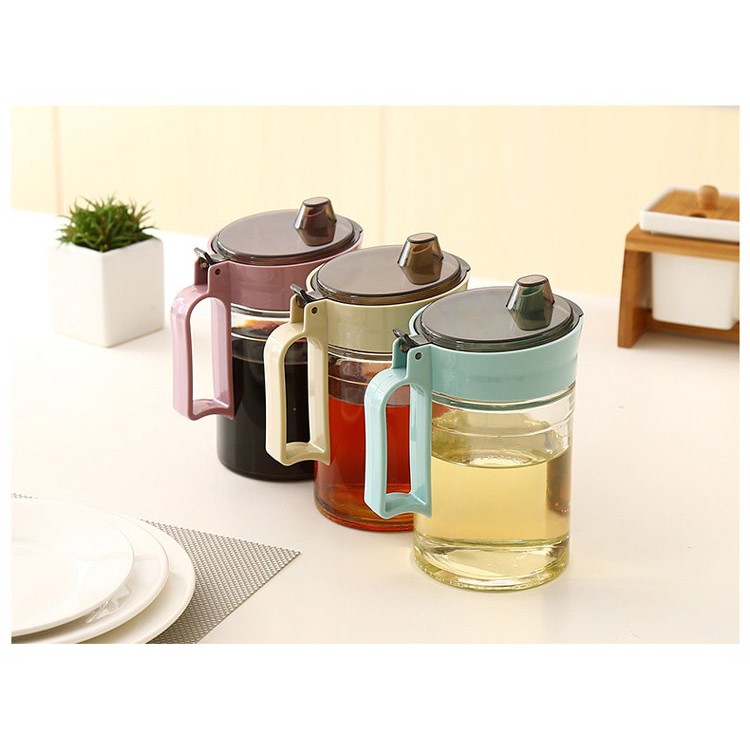 Cooking Oil Glass Bottle Leak-proof Glass Soy Sauce Vinegar Storage ...