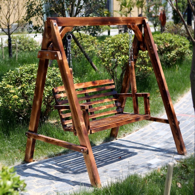 Buaian Kayu | Outdoor Wooden Rocking Chair | Outdoor Swing Chair ...