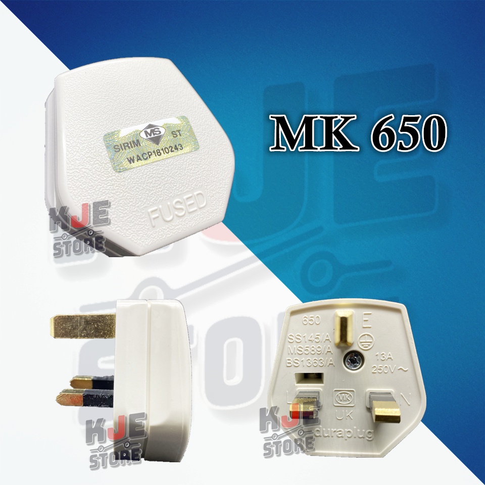 MK 646 650 654 - 13A 3 PIN PLUG TOP [SIRIM] MK654 MK646 MK650 [Ready ...