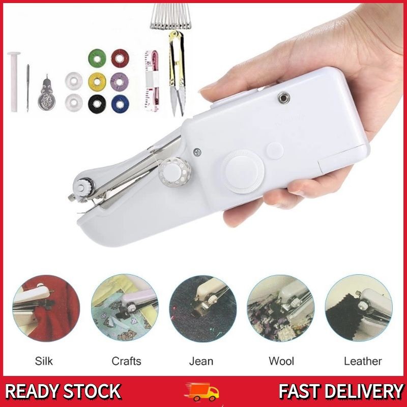 【Fast Delivery】Mesin Jahit Tangan Sewing Machine Handheld Mini Portable ...