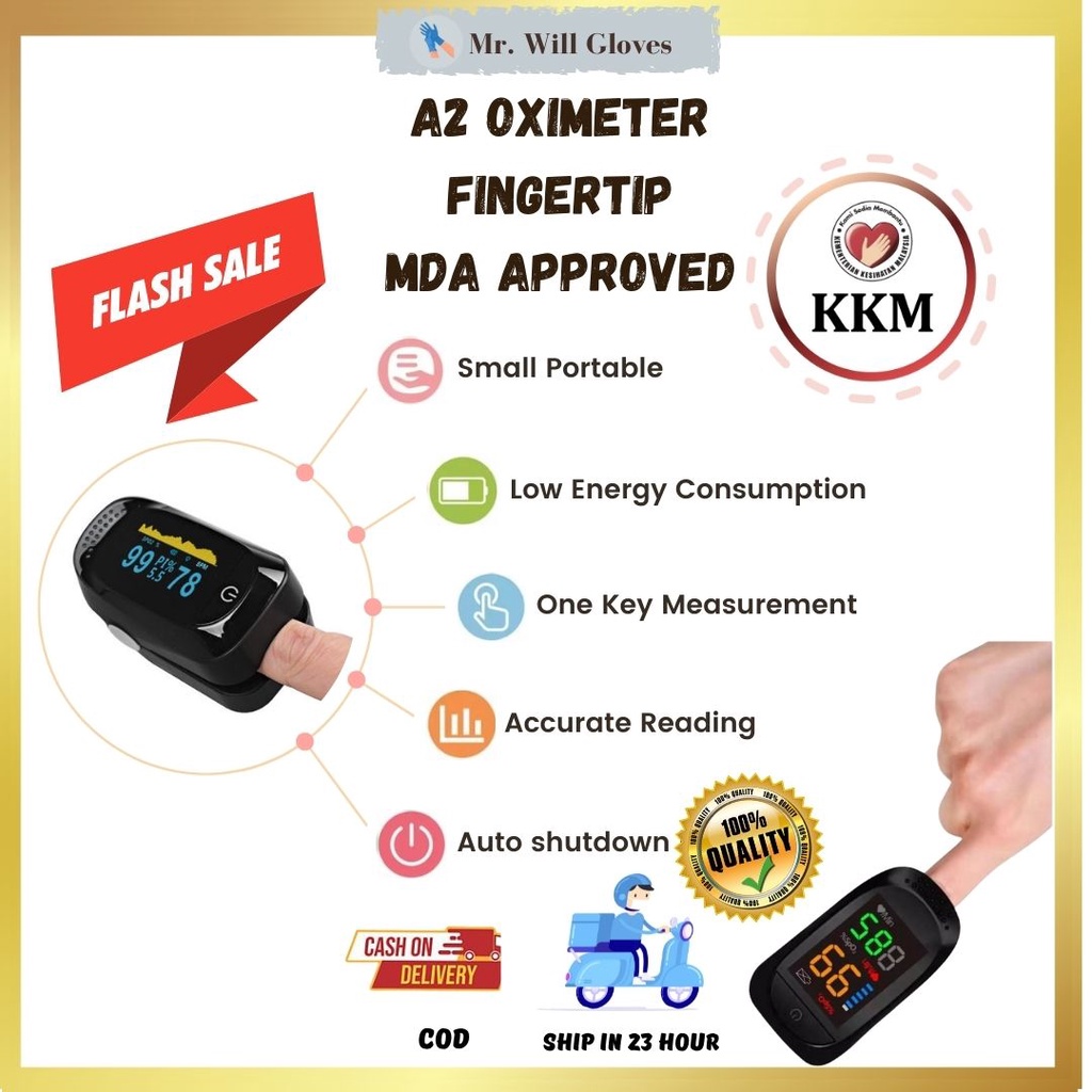 🔥 🔥A2 LED Finger Oximeter Fingertip Pulse Oximeter 🔥 🔥[ORIGINAL ...