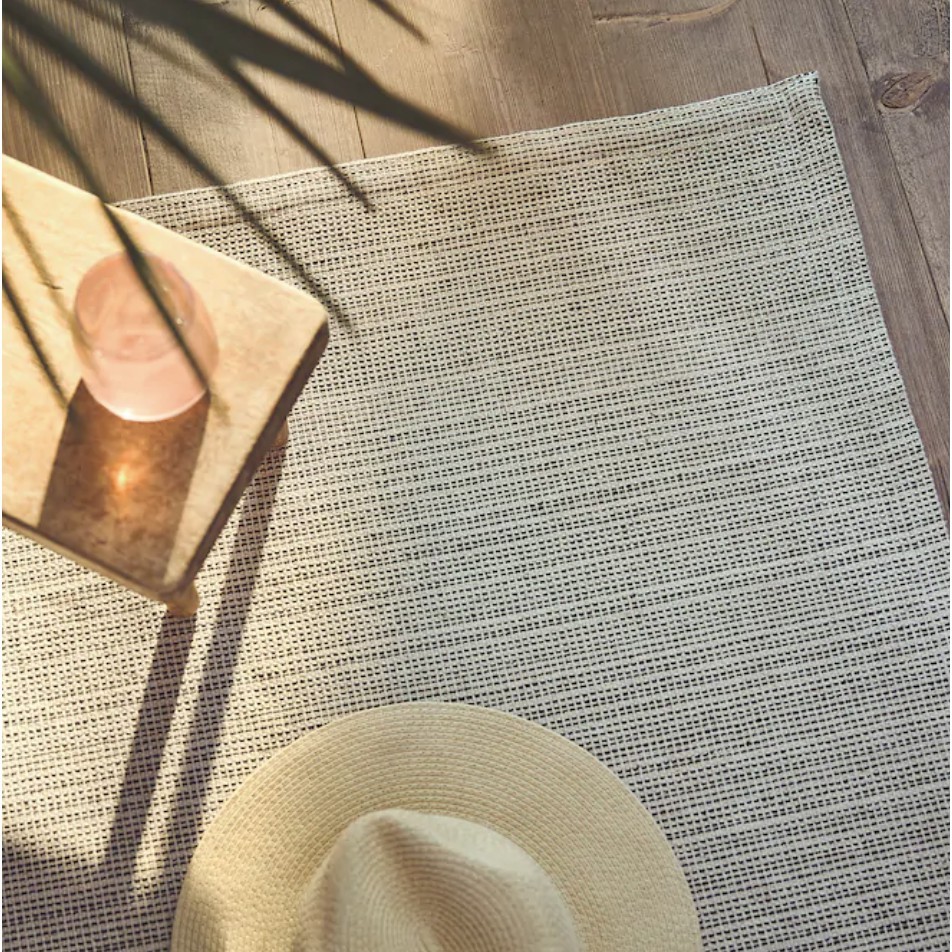 TiPHEDE Rug Carpet, flatwoven, natural/off-white120x180 cm; grey-white ...