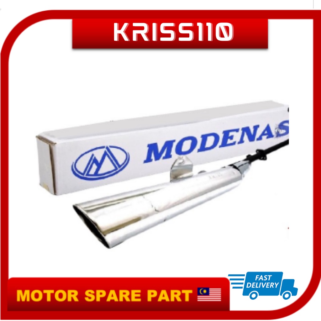 (100% ORIGINAL) MODENAS KRISS110 EXHAUST PIPE ASSY EKZOS PIPE MUFFLER COMP KRISS1 KRISS-1 KRISS ...