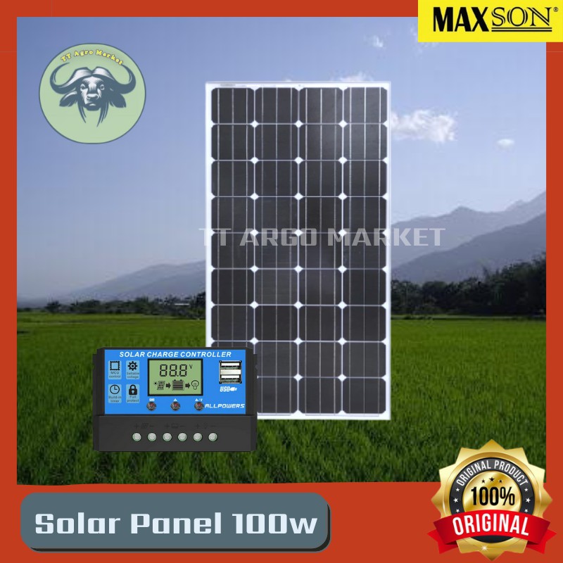 100W MAXSON Solar Panel / Electric Fence/ Farm Fencing/ Pagar Elektrik ...