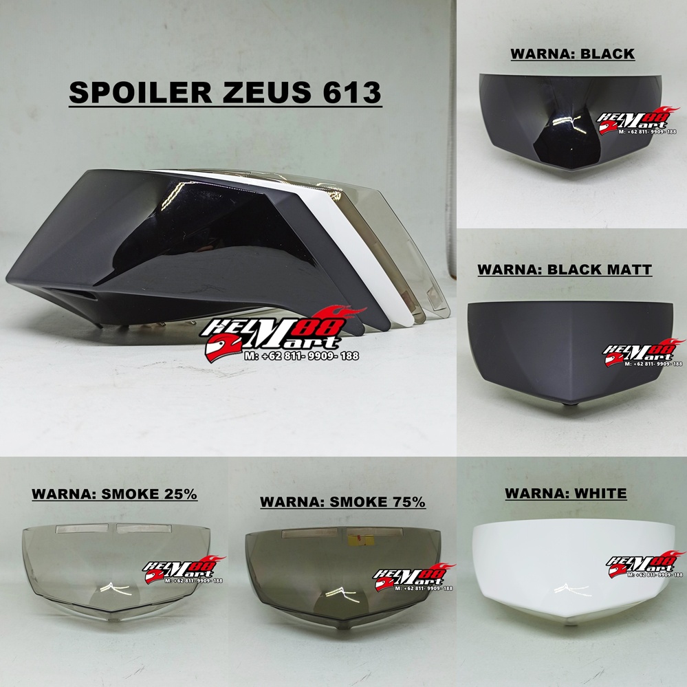 Original Zeus 613C Spoiler Zeus ZS613C ZS-613C 613BA Helmet Spoiler ...