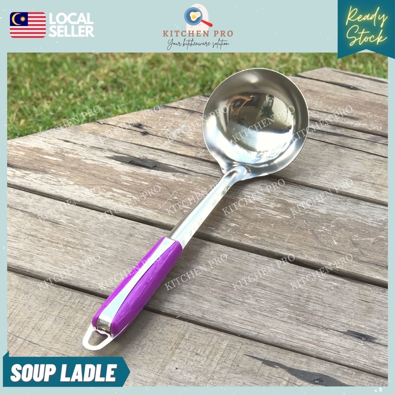 𝐊𝐈𝐓𝐂𝐇𝐄𝐍 𝐏𝐑𝐎 | Stainless Steel Purple Series Turner/Ladle / Kitchen Wok ...