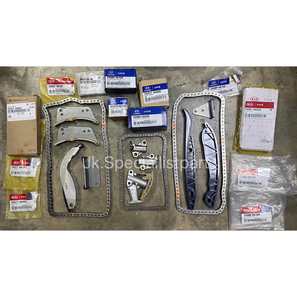 TIMING CHAIN KIT SET GENUINE PART (ORIGINAL) WITH CHAIN , TENSIONER ...