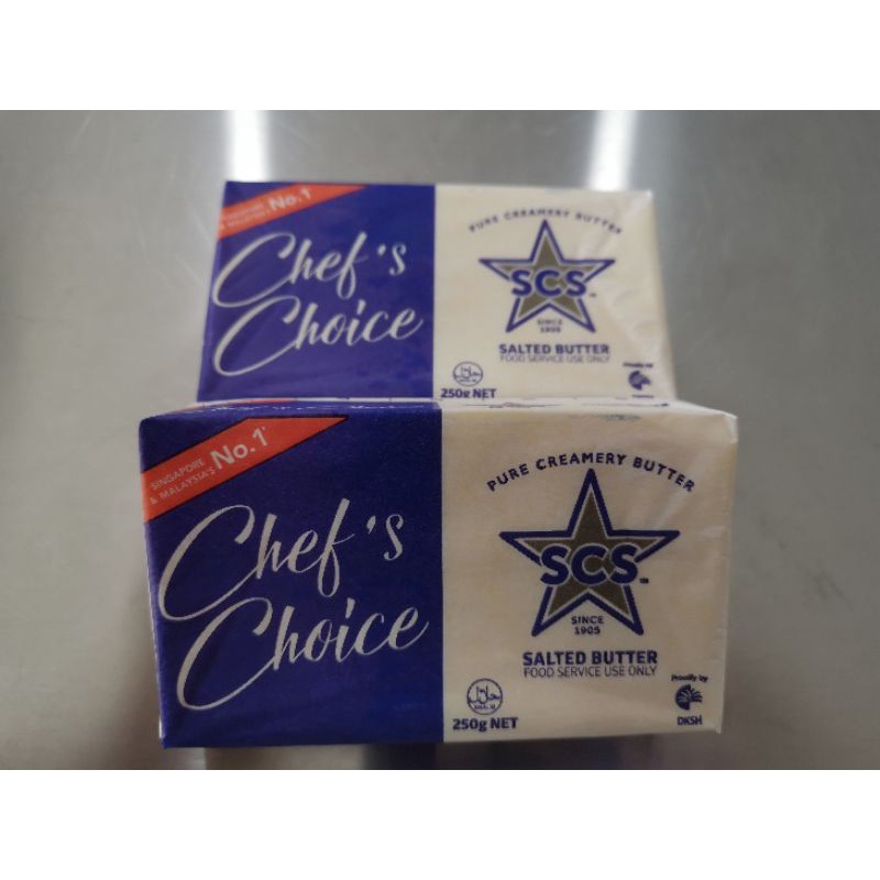 SCS BUTTER Chef's Choice 👉 SALTED/UNSALTED @250gm ( 5pcs ) | Shopee ...