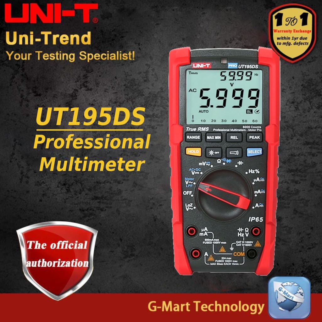 UNI-T UT195DS UT195M Professional Multimeter | Shopee Malaysia